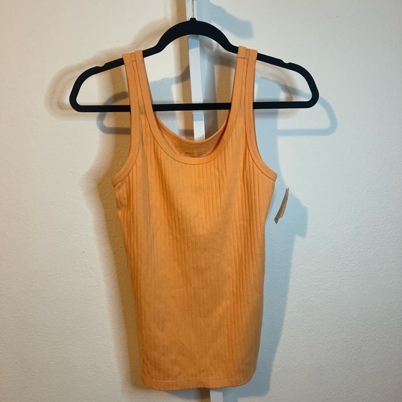 aerie | Tops | Aerie Orange Ribbed Tank New Medium | Poshmark